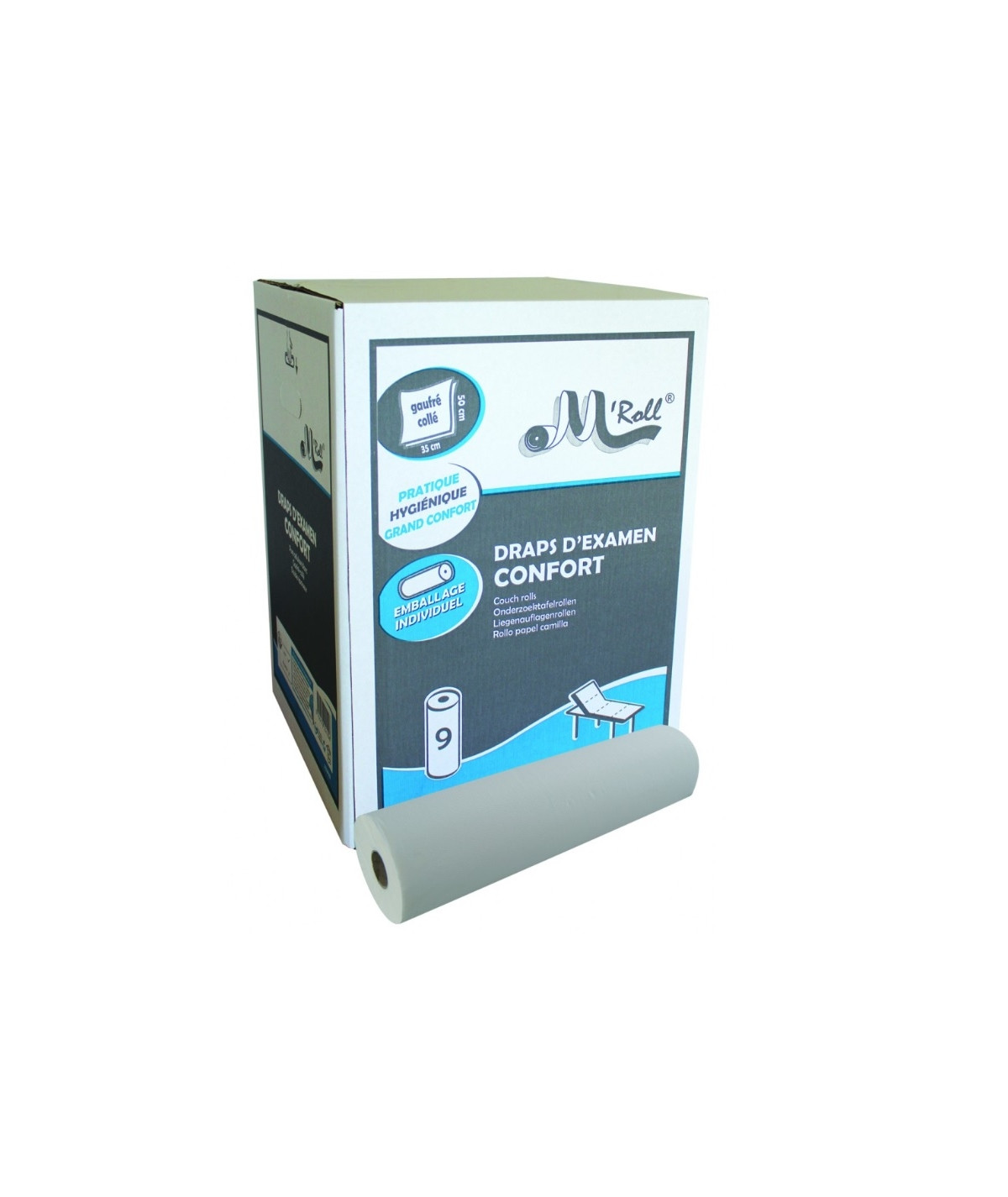 Drap d'examen gaufré - M'Roll Confort J222 - 121 formats 35 x 50 cm ...